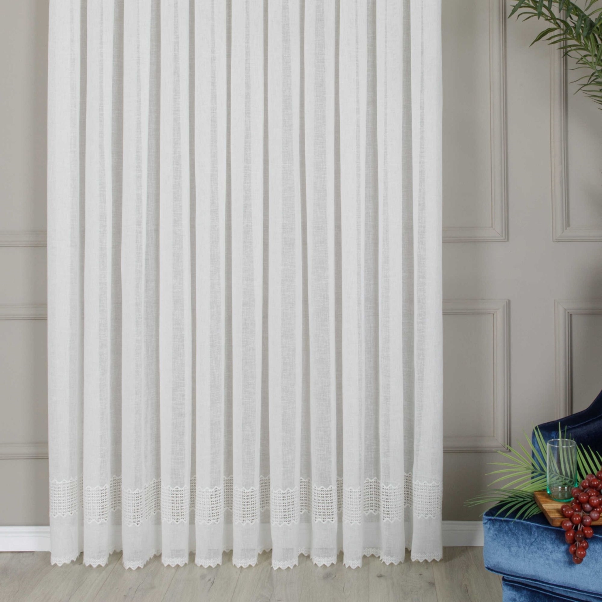 Taç Army Brode Tül Perde Beyaz ( Max Yükseklik : 270 cm ) | Tac.com.tr